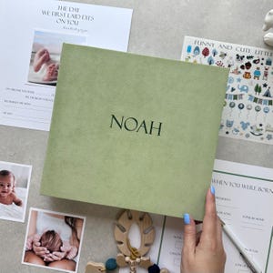 Personalized Baby Album | Modern Baby Memory Journal | Milestone Baby ...