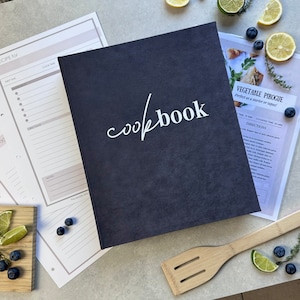 Personalised Recipe Book Binder, Cookbook, Custom A4 4 Ring Binder With ...