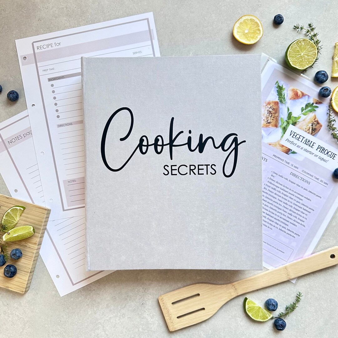 Custom Recipe Organizer Binder Personalized Cookbook Gift Idea for the ...