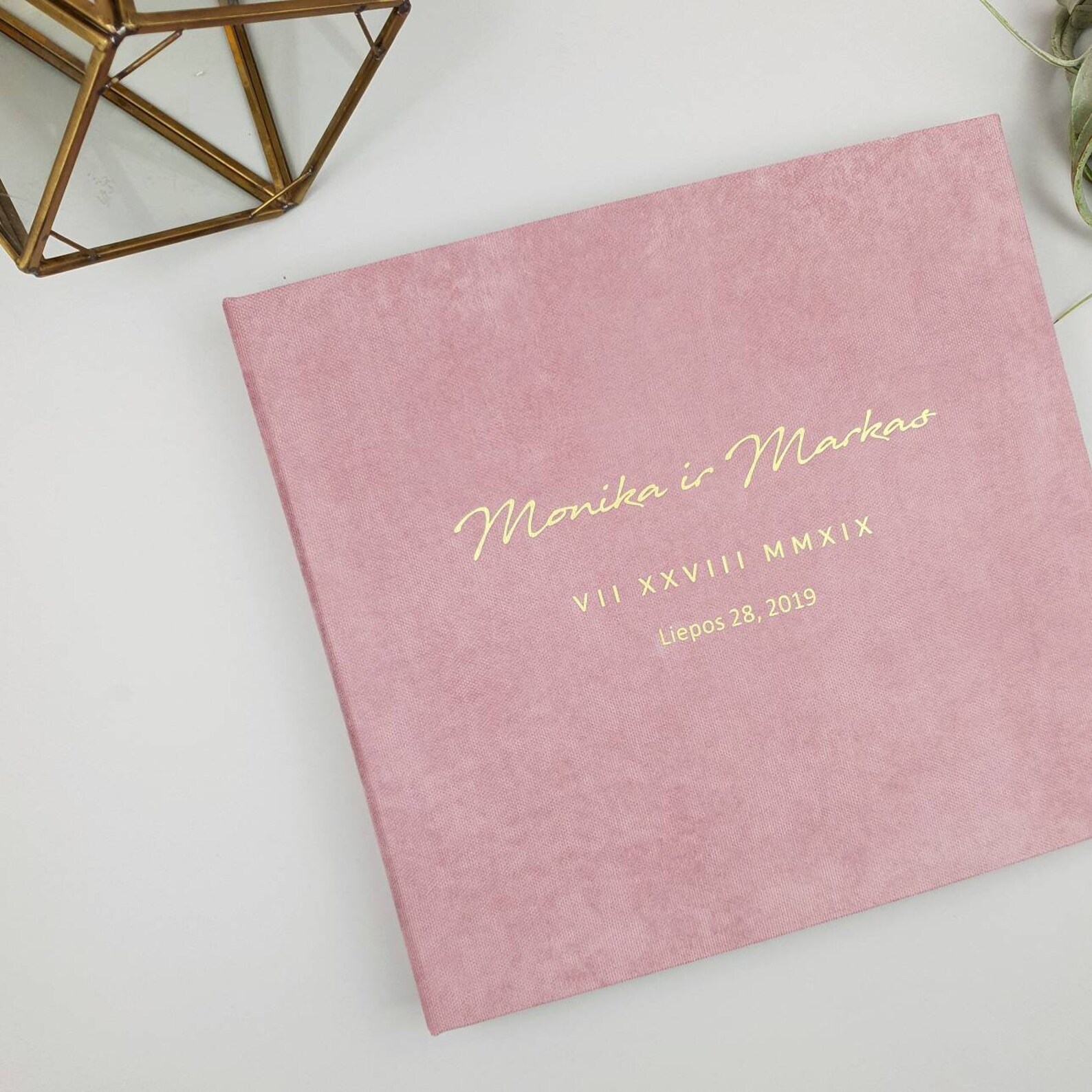Wedding Album With Matte Gold Lettering Personalized Photo - Etsy