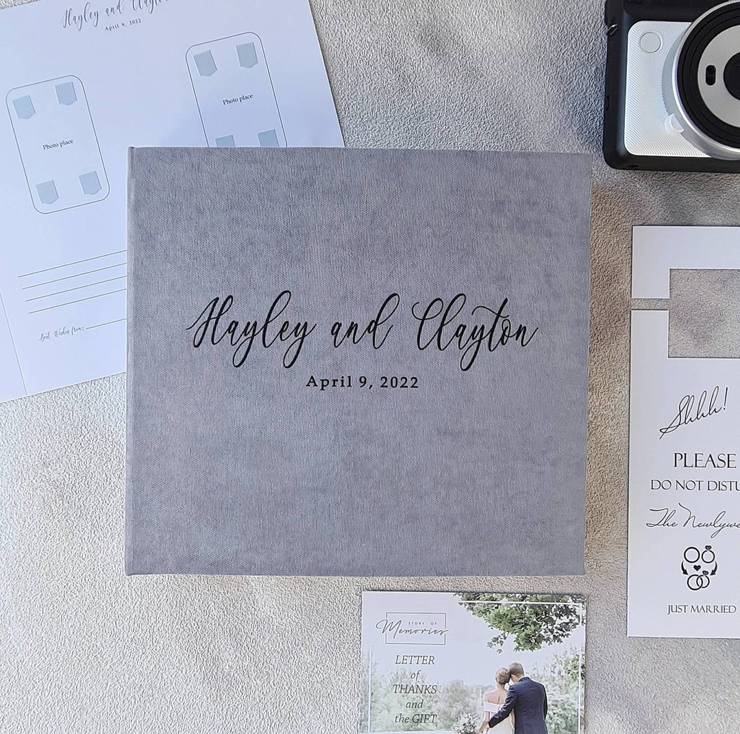 Instax Photo Guest Book White With Black Lettering, Instax Photo Booth ...