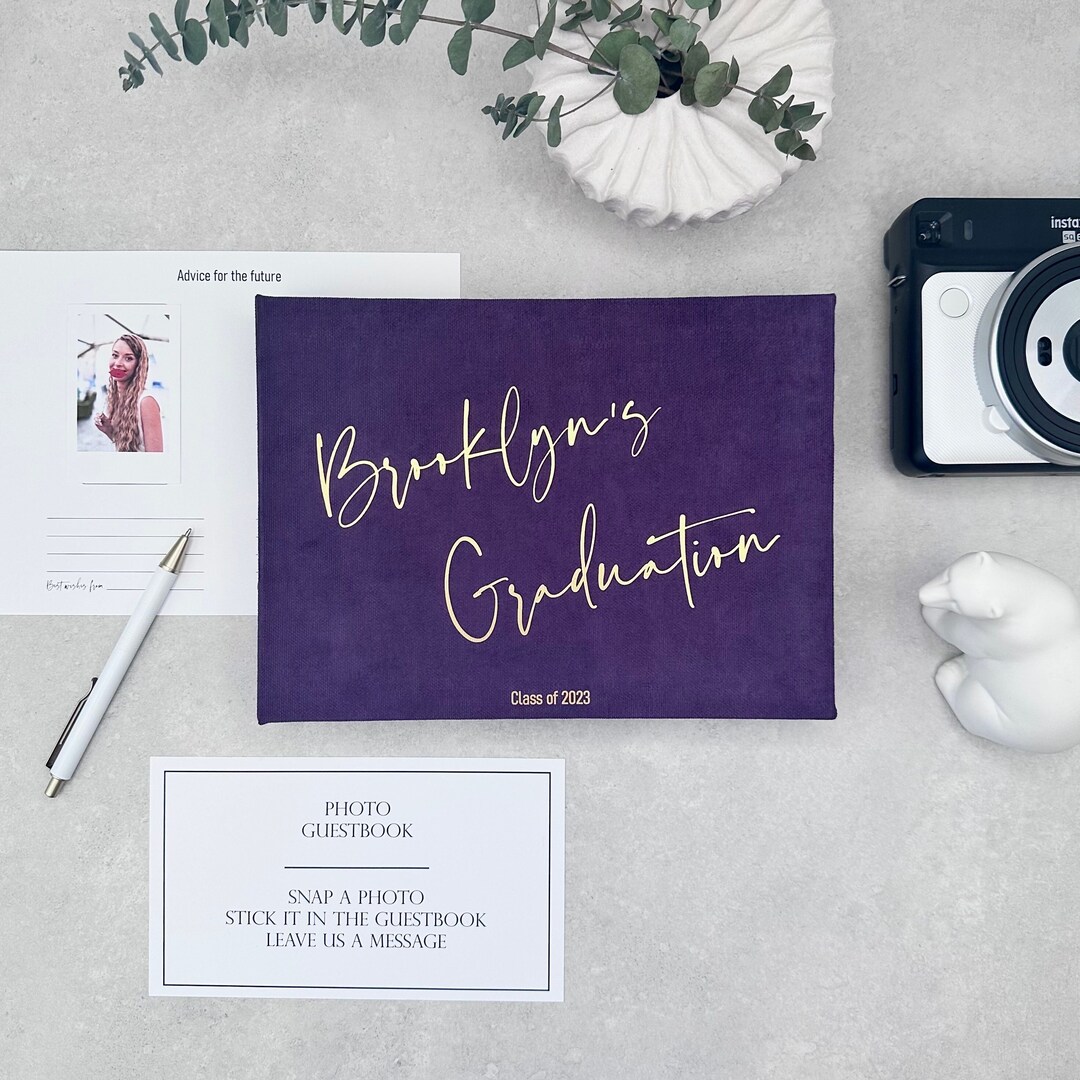 Personalized Graduation Guest Book as Gift, Graduation Party Gift ...