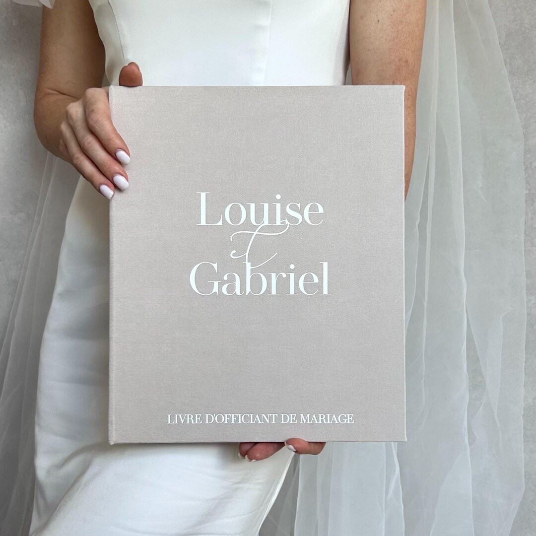 Personalized Wedding Officiant Book - Folder | Hard Cover Marriage ...