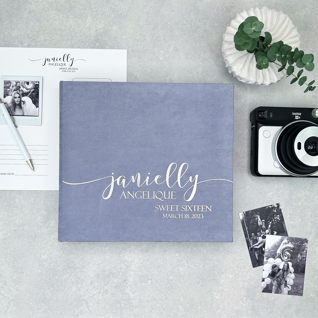 Personalized Sweet Sixteen Birthday Guest Book Album, Quinceanera Guest ...