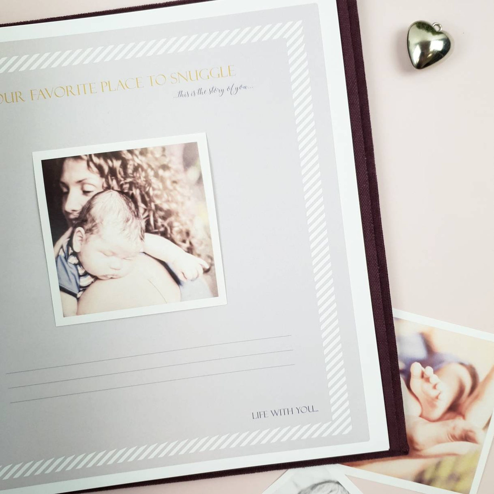 First Year Baby Memory Book as Modern Baby Shower Gift Baby | Etsy