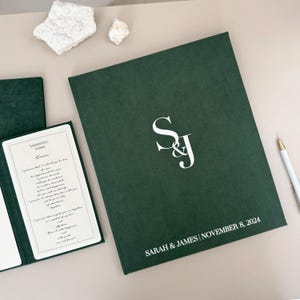 Personalized Wedding Celebrant Folder With Vows: A4 Ceremony Book for ...