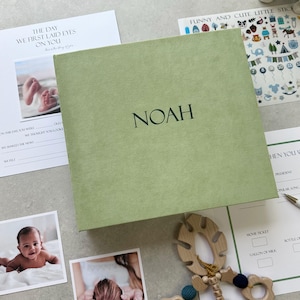 Personalized Baby Album | Modern Baby Memory Journal | Milestone Baby ...