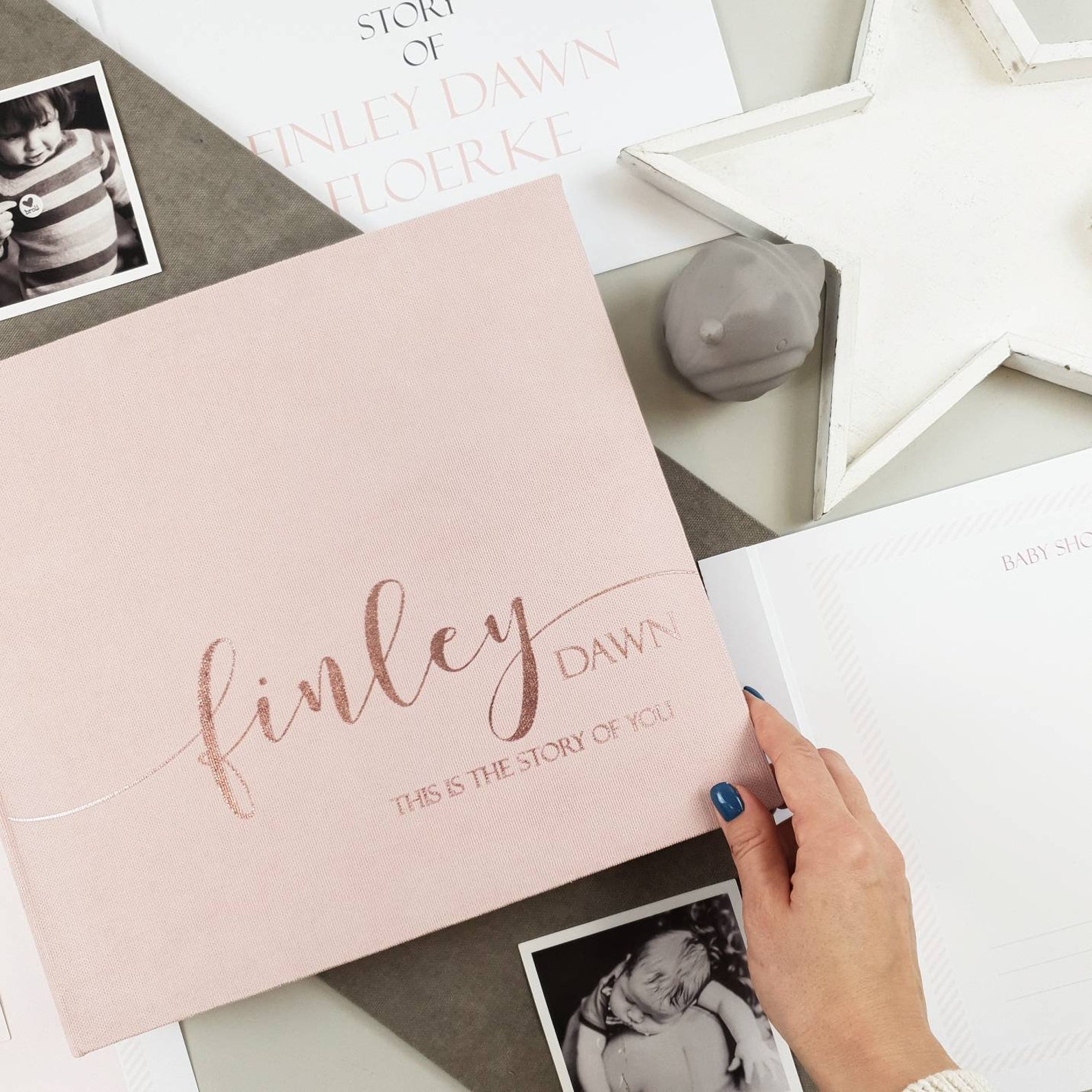 First Year Baby Memory Book as Modern Baby Shower Gift Baby - Etsy