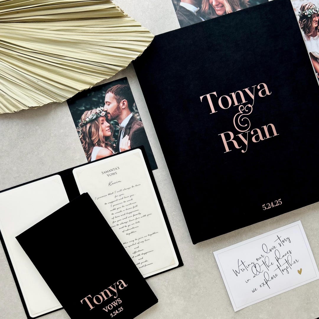 Personalized Wedding Officiant Book & Vow Books - Elegant Ceremony ...