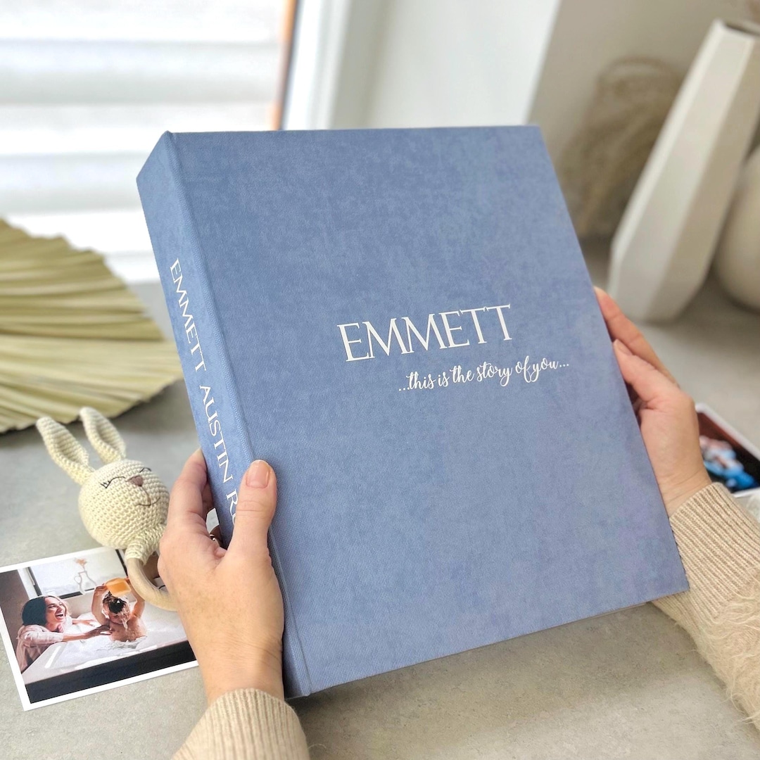 Personalized Baby Memory Book Binder | First Year Baby Book | Baby ...