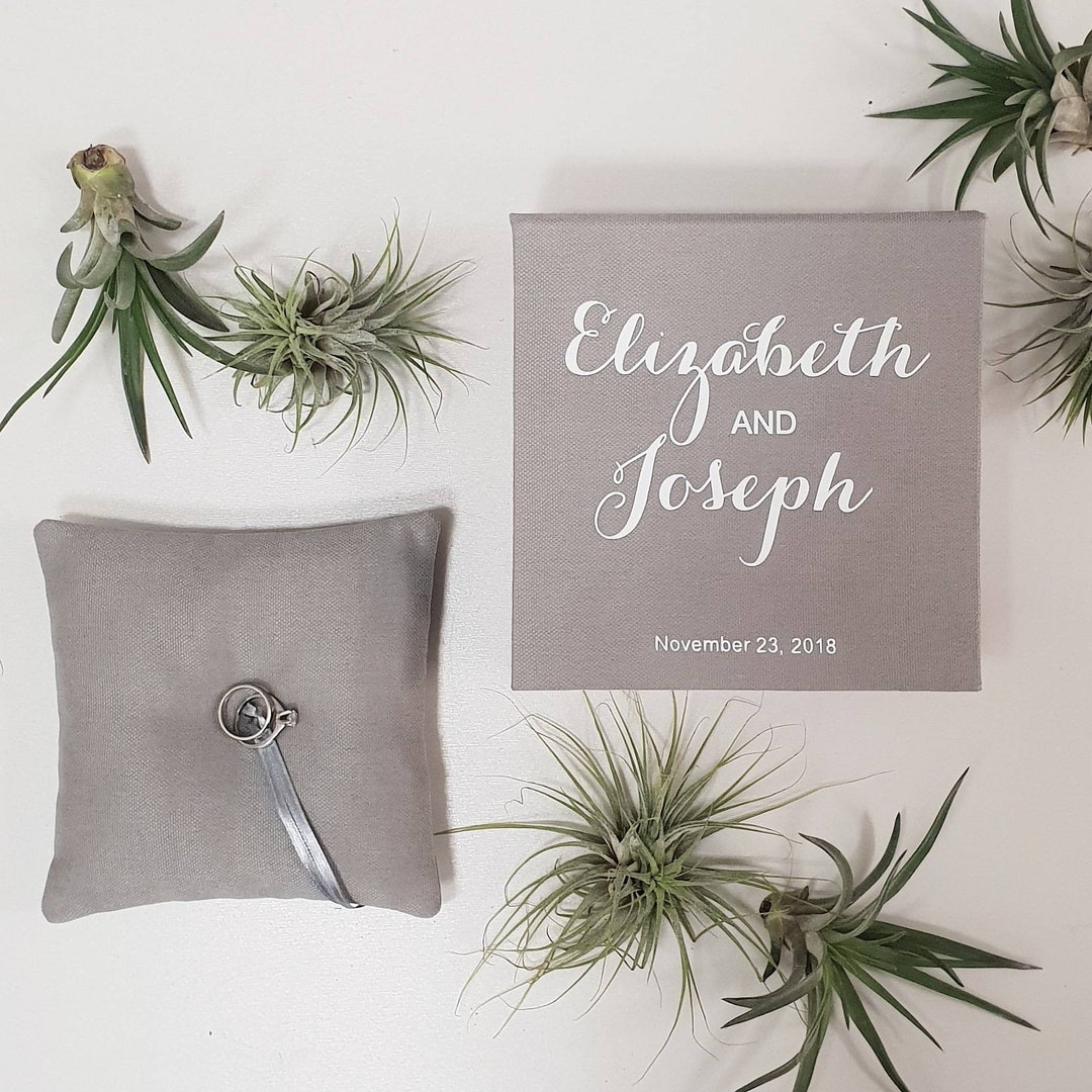 Personalized Wedding Ring Box With Vows and Wedding Ring Pillow | Ring ...