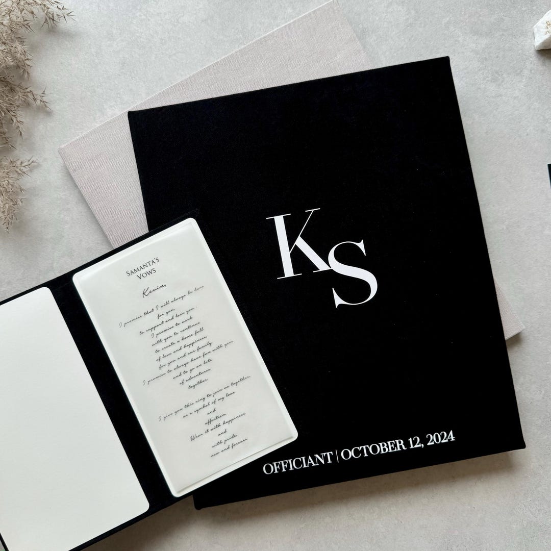 Personalized Wedding Celebrant Folder: Custom Ceremony Book for ...