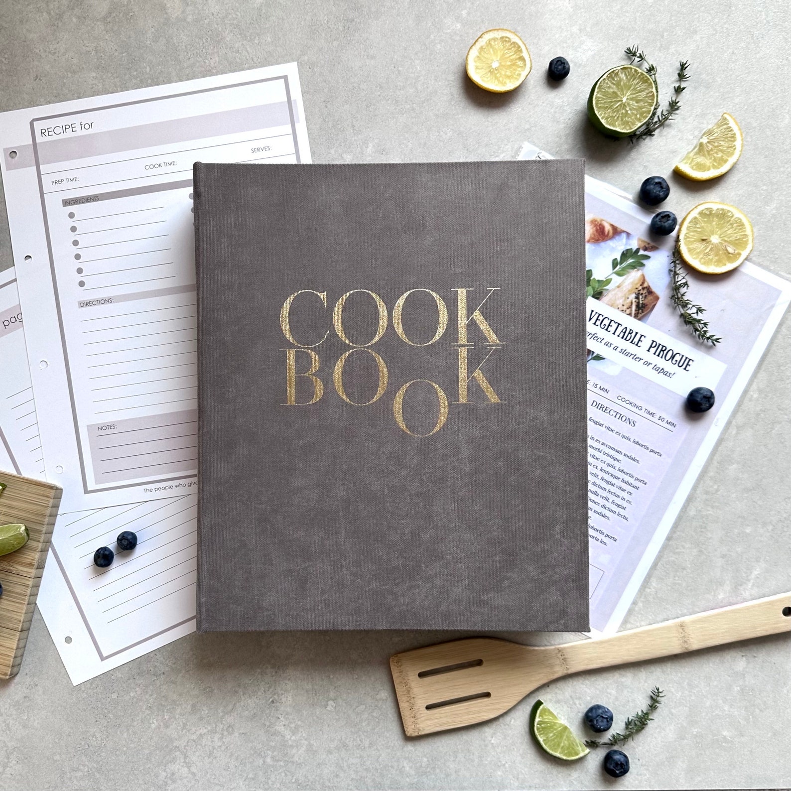 Personalized Recipe Book Binder, Cookbook, Custom A4 4 Ring Binder With ...