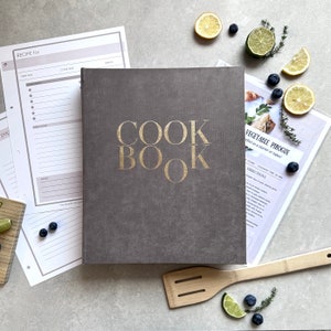 Personalized Recipe Book Binder, Cookbook, Custom A4 4 Ring Binder With ...