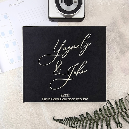 Wedding Album With Matte Gold Lettering Personalized Photo - Etsy