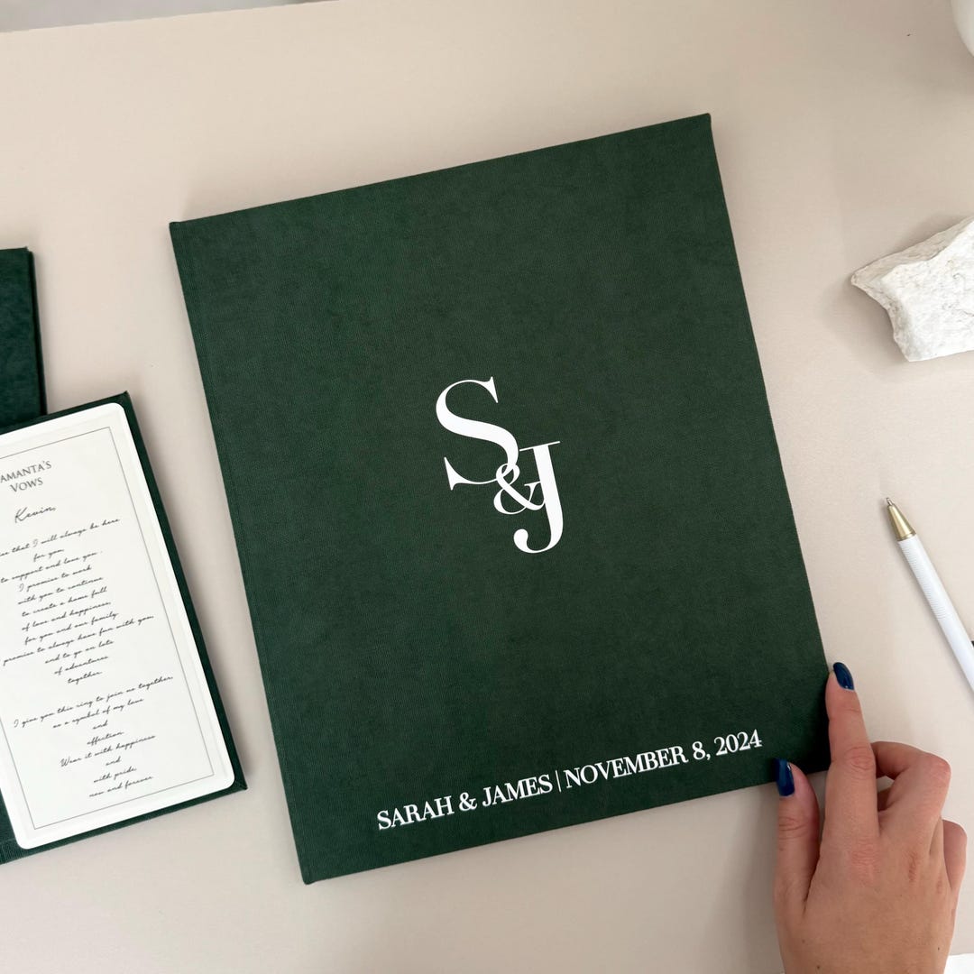 Personalized Wedding Celebrant Folder With Vows: A4 Ceremony Book for ...