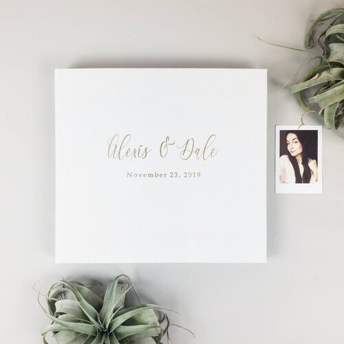 Instant Wedding Album Ivory Guest Book With Black Lettering - Etsy