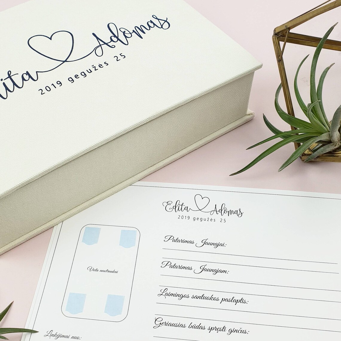 Personalized Wedding Box With Guest Advice Cards Wedding Mad | Etsy