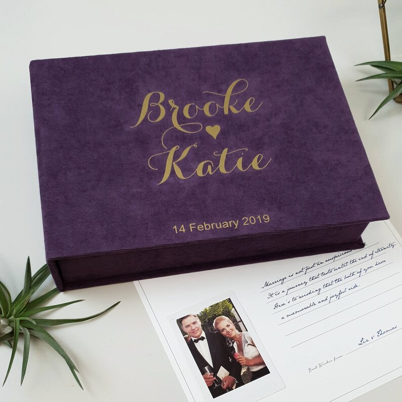 Personalized Wedding Box With Guest Advice Cards Wedding Mad - Etsy