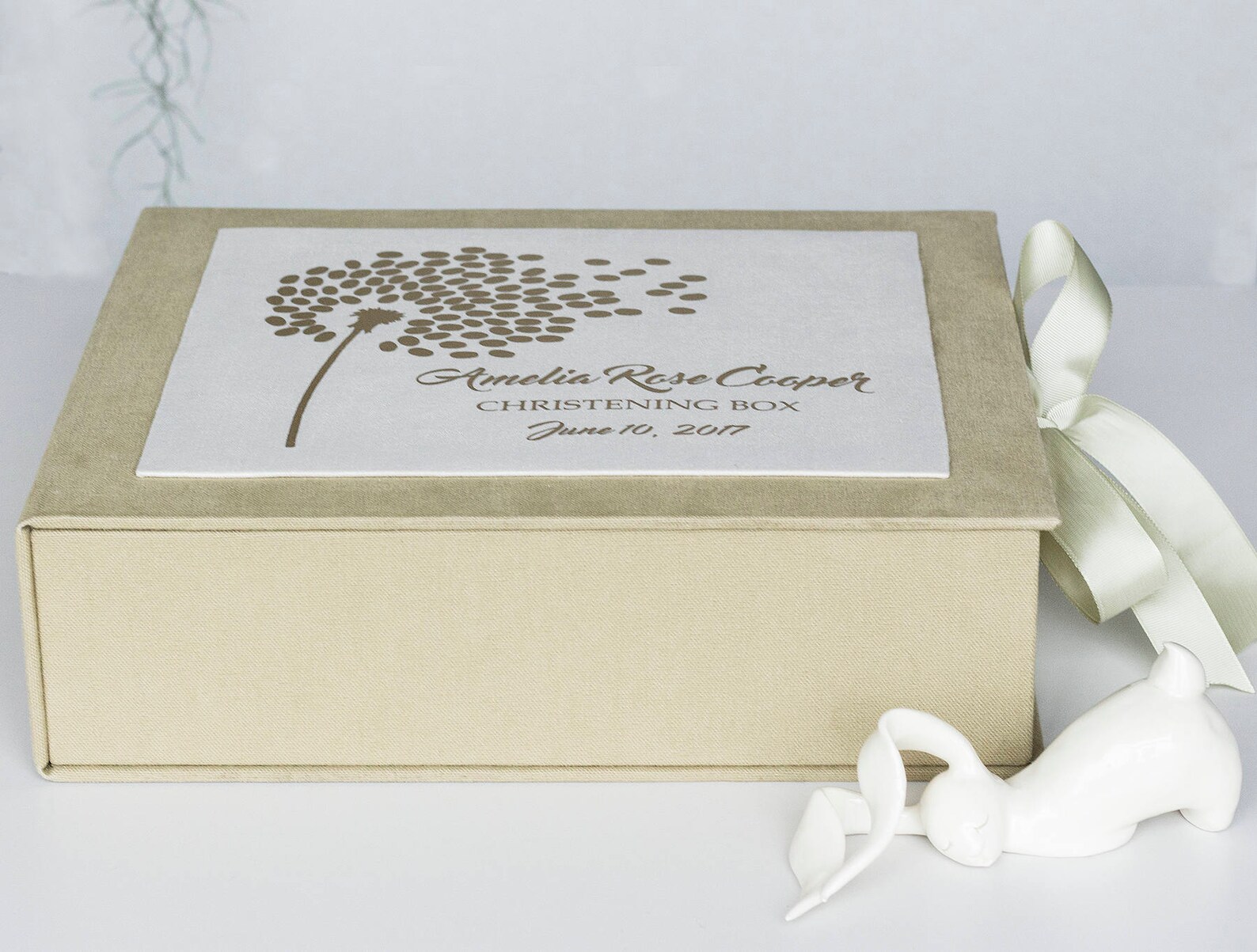 Baby Time capsule box with gold lettering Large memory box | Etsy