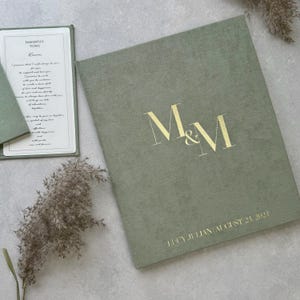 Personalized Wedding Celebrant Folder With Vows | A4 Ceremony Book for ...