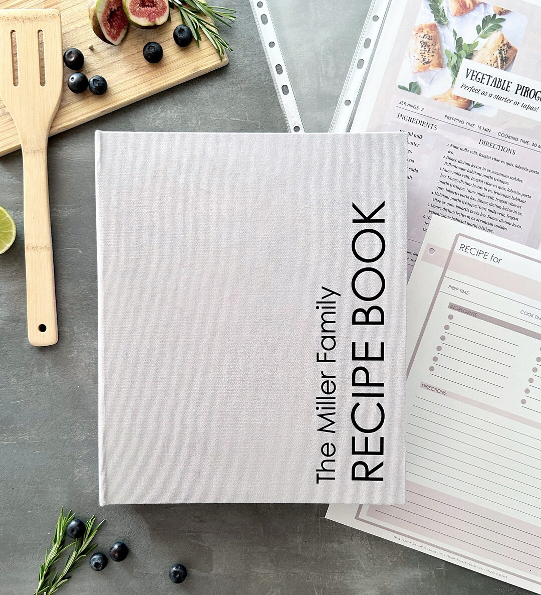 Personalised Recipe Book Binder, Cookbook, Custom Recipe Binder With ...