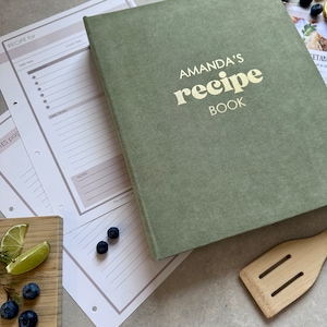 Personalised Recipe Book Binder, Cookbook, Custom A4 4 Ring Binder With ...