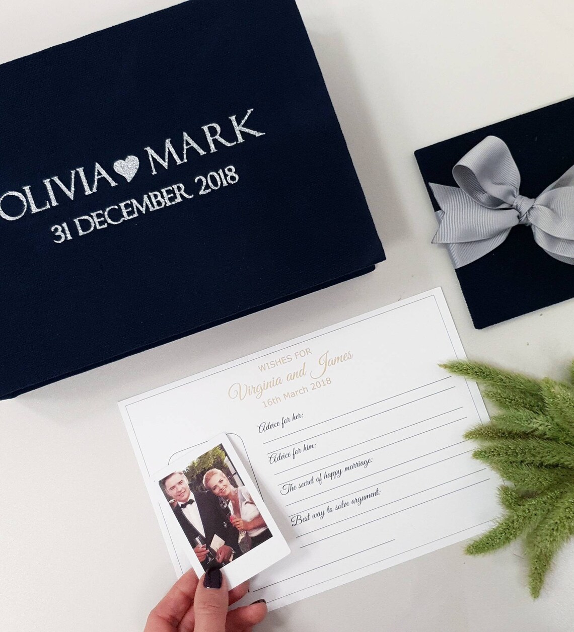 Personalized Wedding Box With Guest Advice Cards Wedding Mad - Etsy