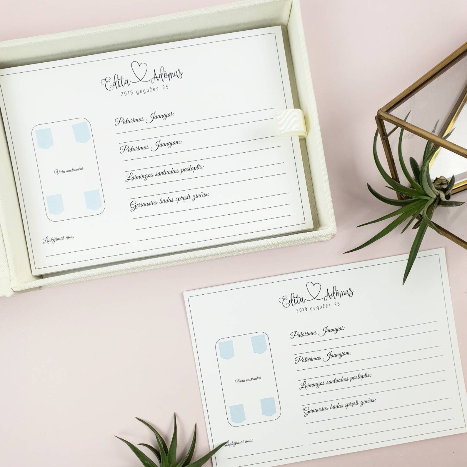 Personalized Wedding Box With Guest Advice Cards Wedding Mad - Etsy