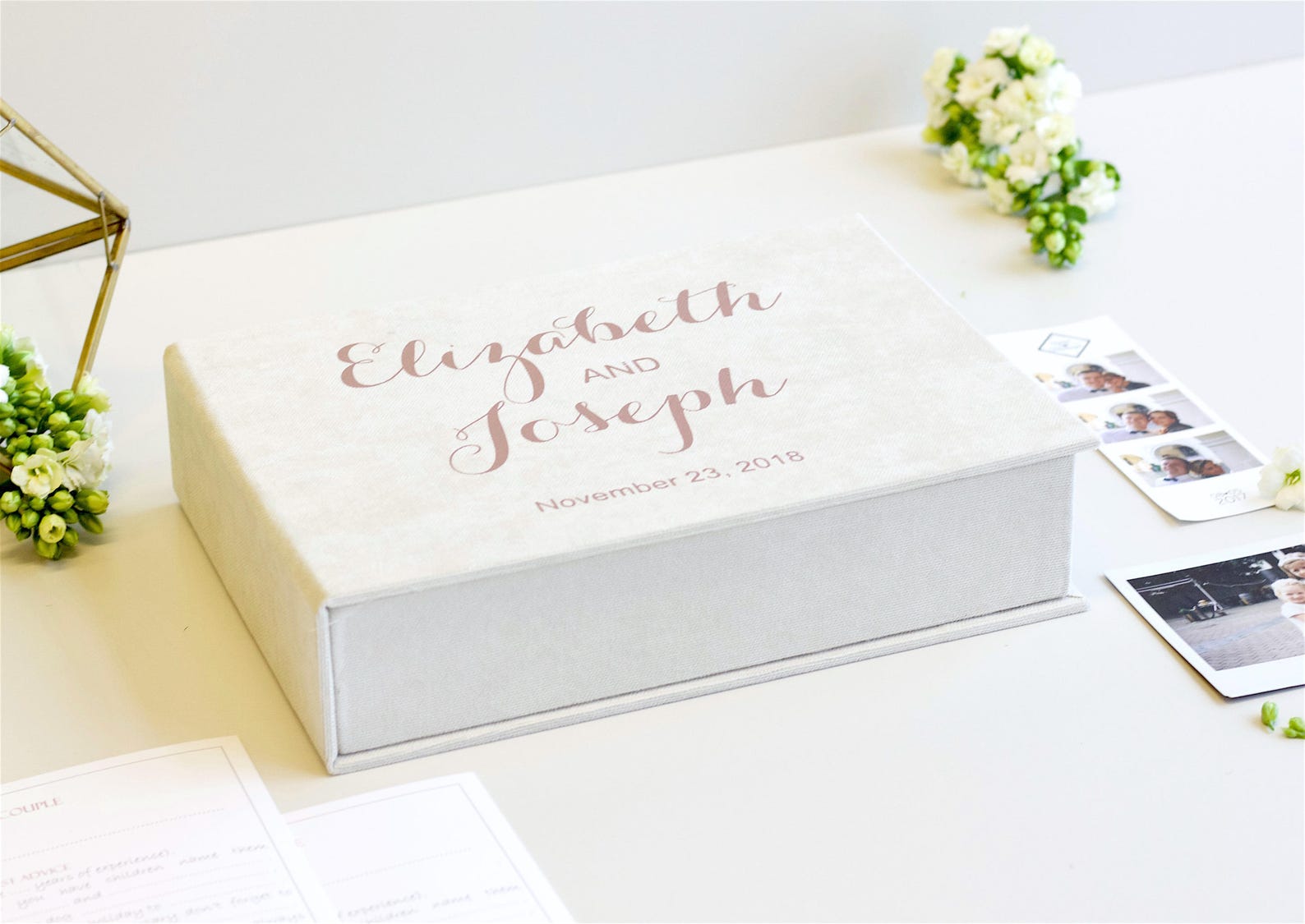 Personalized Wedding Box With Guest Advice Cards Wedding Mad | Etsy