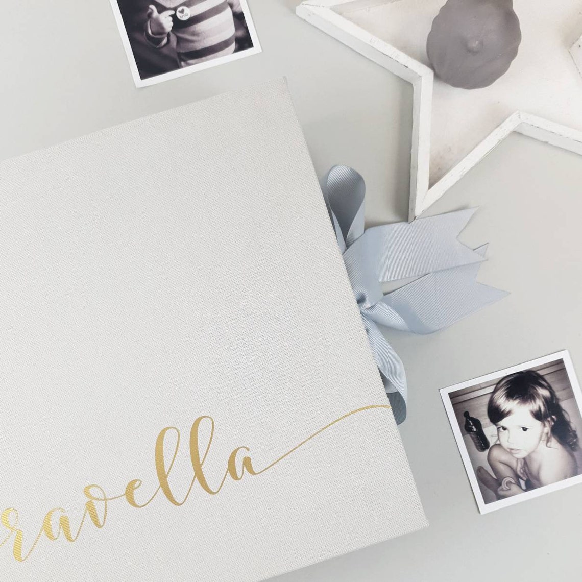 Extra Large Memory Box With Gold Lettering Time Capsule Box | Etsy