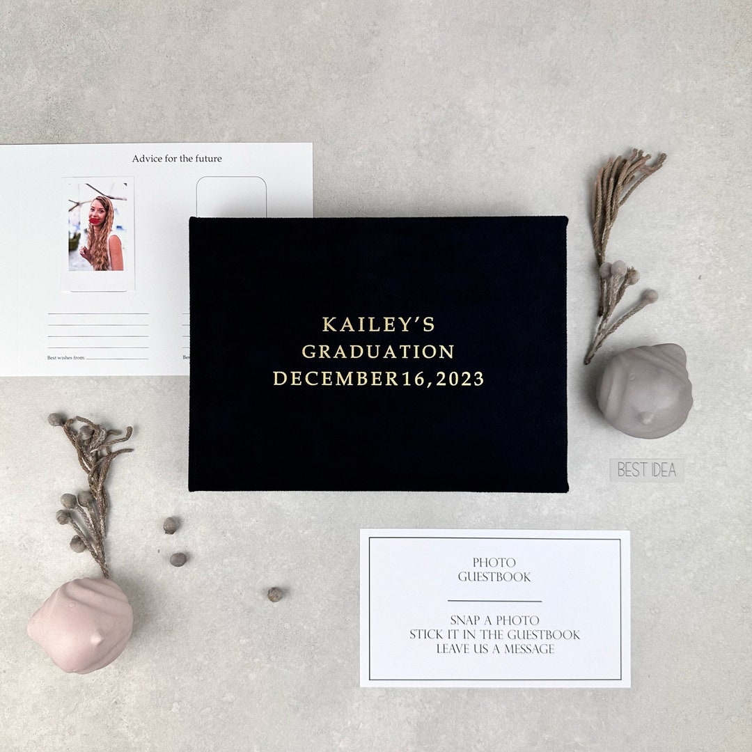 Personalized Graduation Guest Book as Gift, Graduation Party Gift ...
