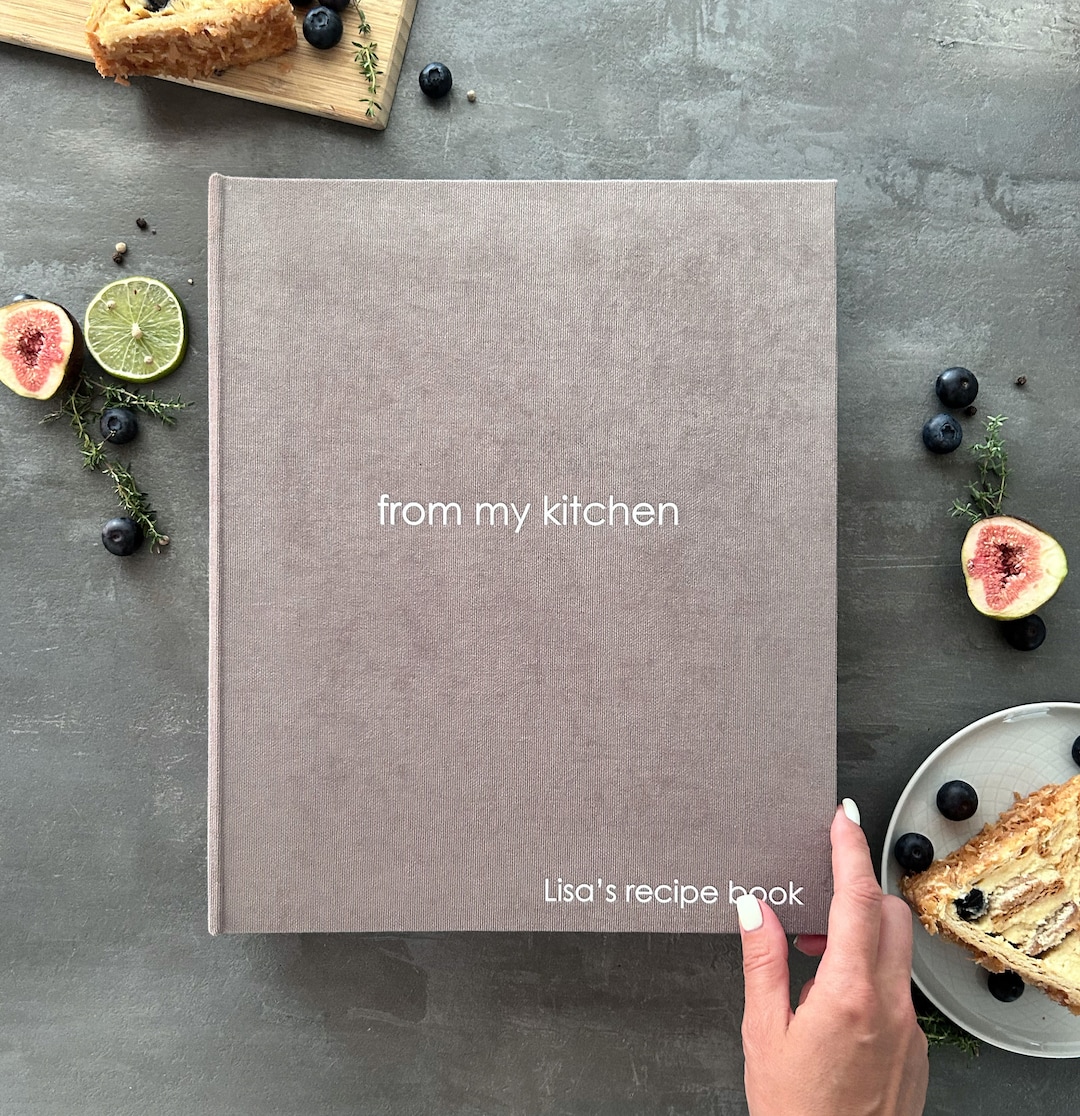 Personalised Recipe Book Binder, Cookbook, Custom A4 4 Ring Binder With ...