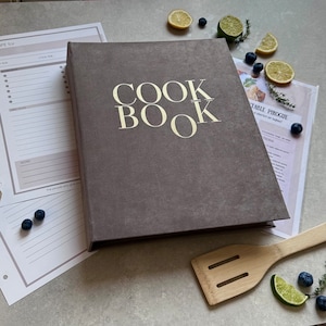 Personalized Recipe Book Binder, Cookbook, Custom A4 4 Ring Binder With ...
