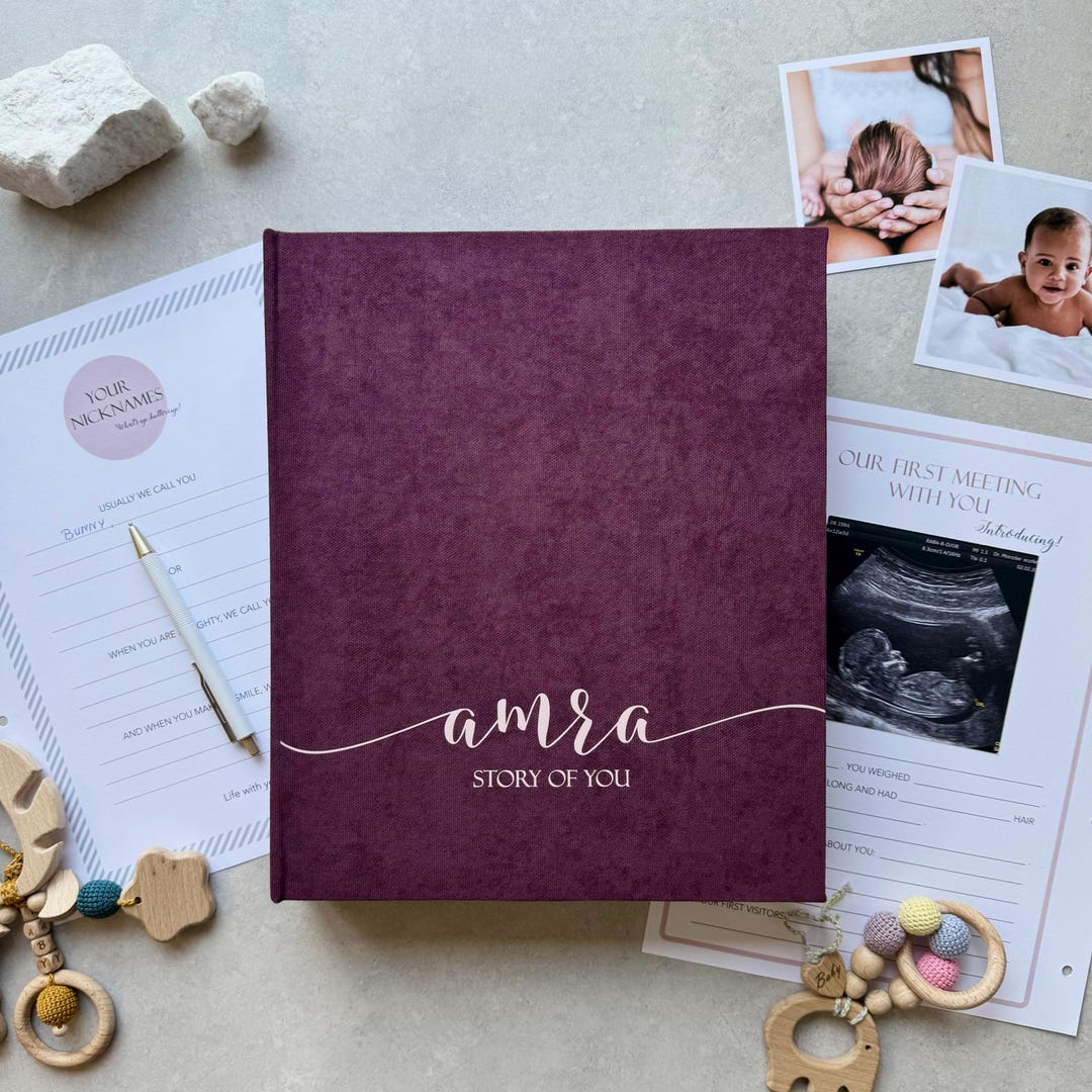 Custom Baby Milestone Binder | Keepsake Baby Book | Personalized Baby ...