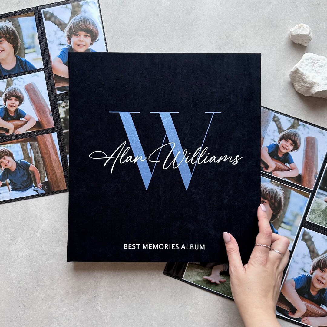 Personalized Modern Photo Album With Sleeves up to 4x6 Photos, Slip in ...