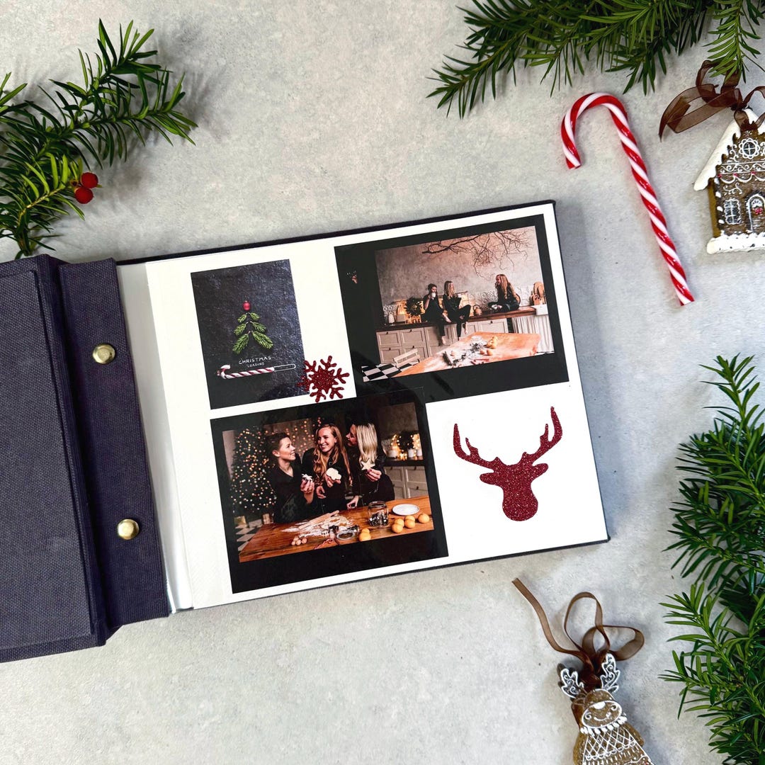 Personalised Modern Scrapbook Photo Album With Self-adhesive Pages ...