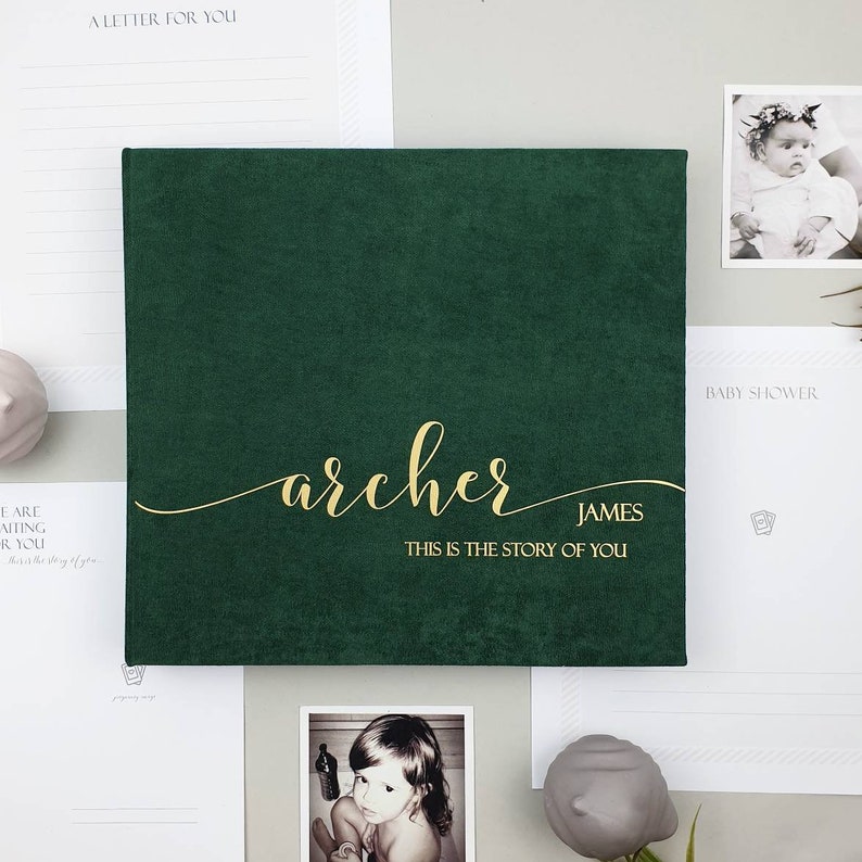 Personalized Baby Memory Book, Modern Baby Shower Gift - Etsy UK