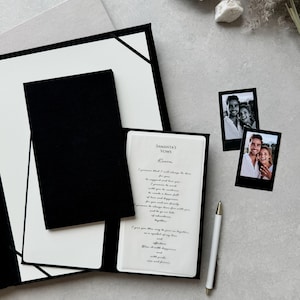Personalized Wedding Celebrant Folder With Vows: A4 Ceremony Book for ...