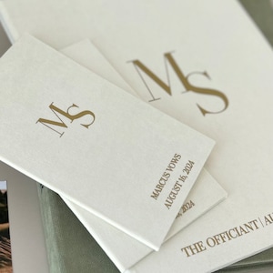 Wedding Celebrant Folder A4 With Vows I Wedding Ceremony Book I Wedding ...