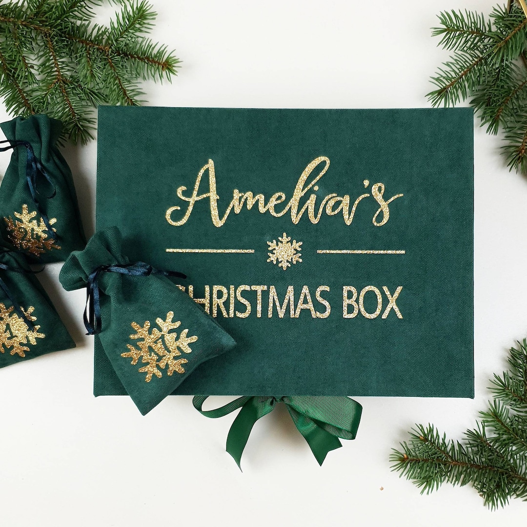 Personalized Christmas Box With Christmas Advent Calendar Bags Set 2 IN ...