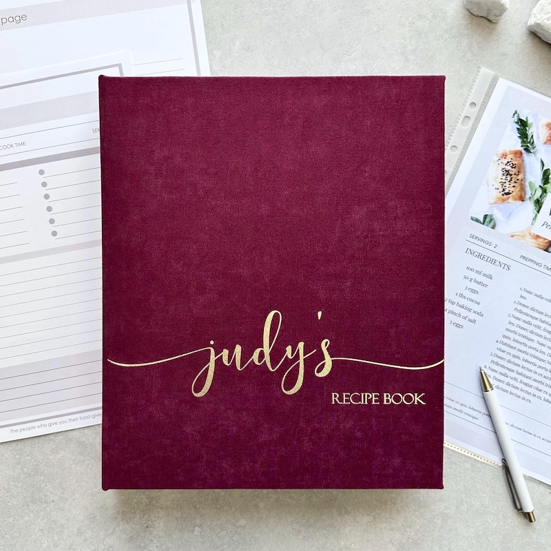 Red Recipe Covers - Etsy UK