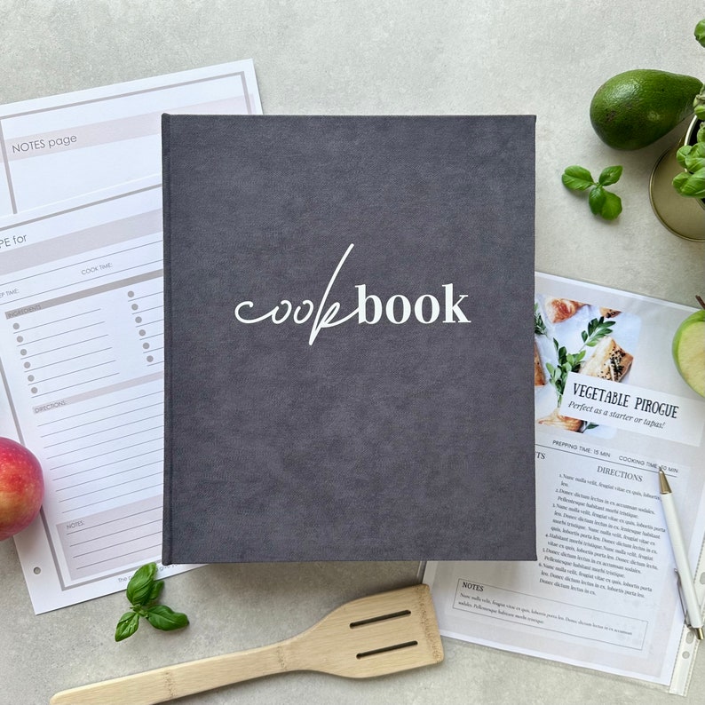 Personalized Recipe Book Binder, Custom Cookbook Organizer - Etsy