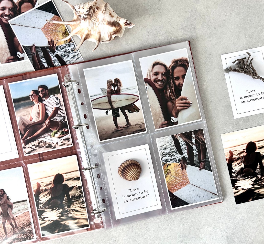 Personalized Custom Binder 4x6 Photos Album, Slip in Photo Album for ...