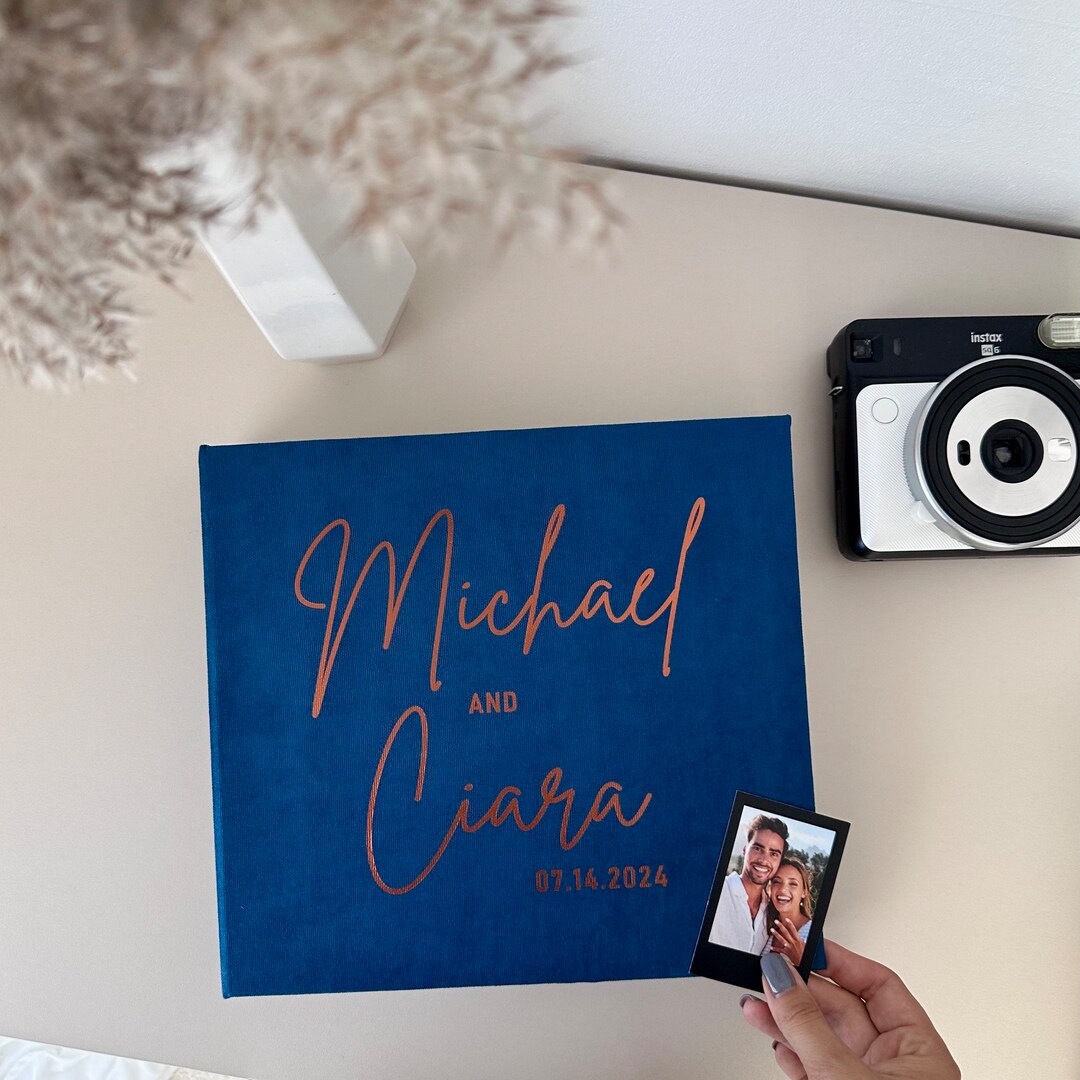 Modern Wedding Guestbook Personalized Photo Guest Book Instax Wedding ...
