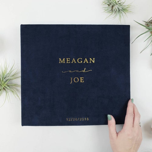 Wedding Album With Matte Gold Lettering Personalized Photo - Etsy