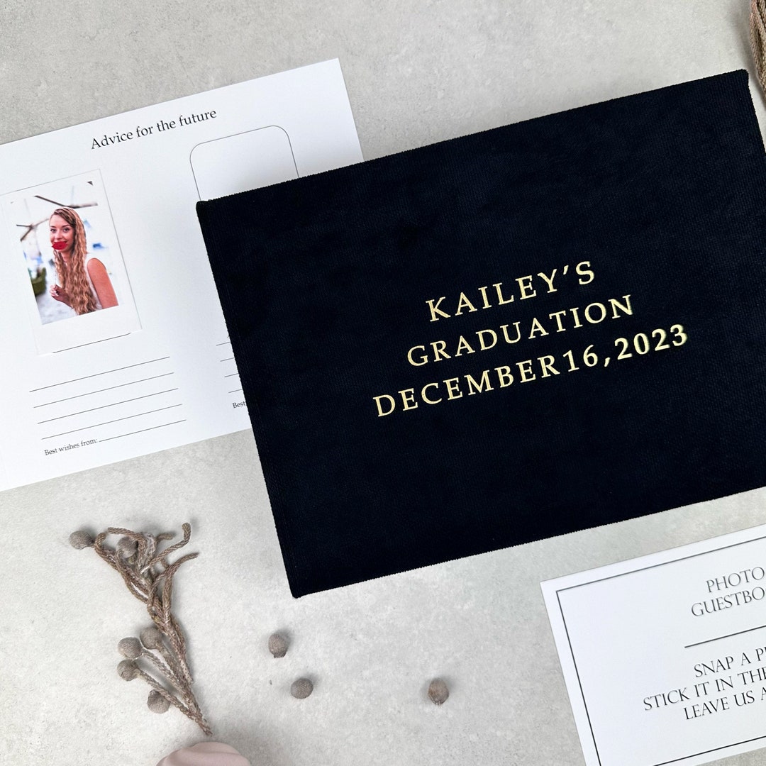 Personalized Graduation Guest Book as Gift, Graduation Party Gift ...