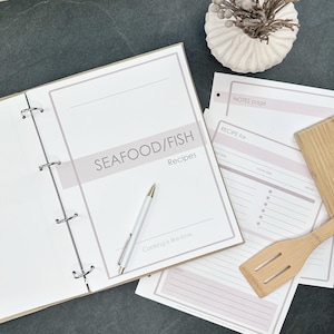 Personalised Recipe Book Binder, Cookbook, Custom A4 4 Ring Binder With ...