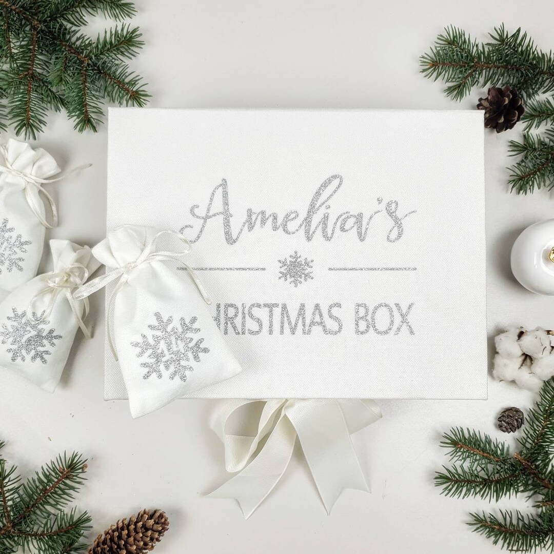 Personalized Christmas Box With Christmas Advent Calendar Bags Set - 2 ...