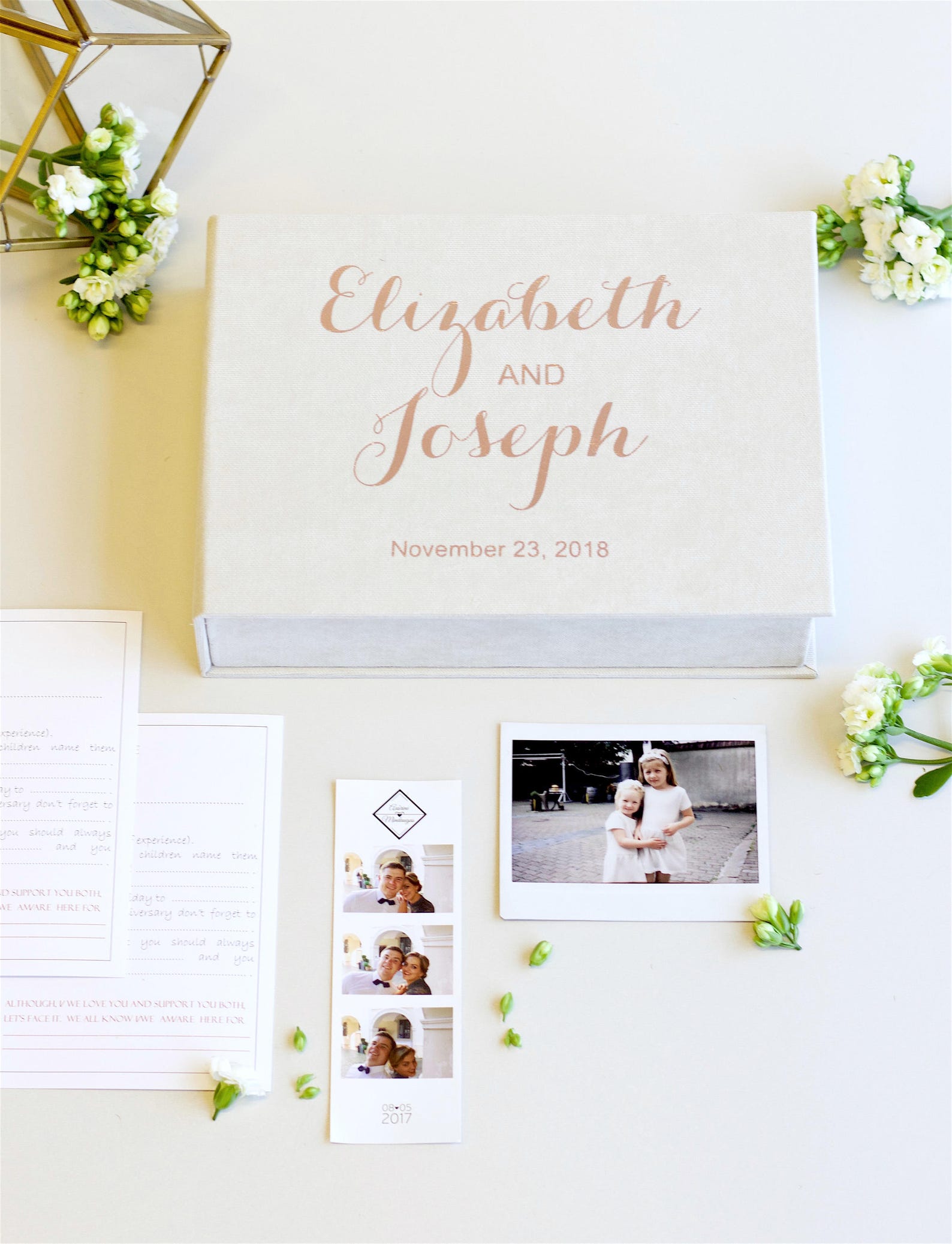 Personalized Wedding Box With Guest Advice Cards Wedding Mad | Etsy